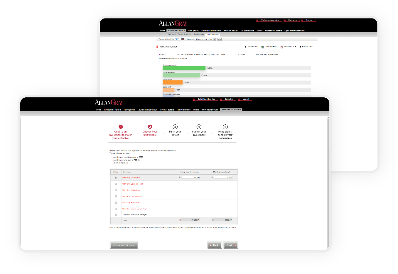 Modernising Allan Gray digital channels for retail - Entelect